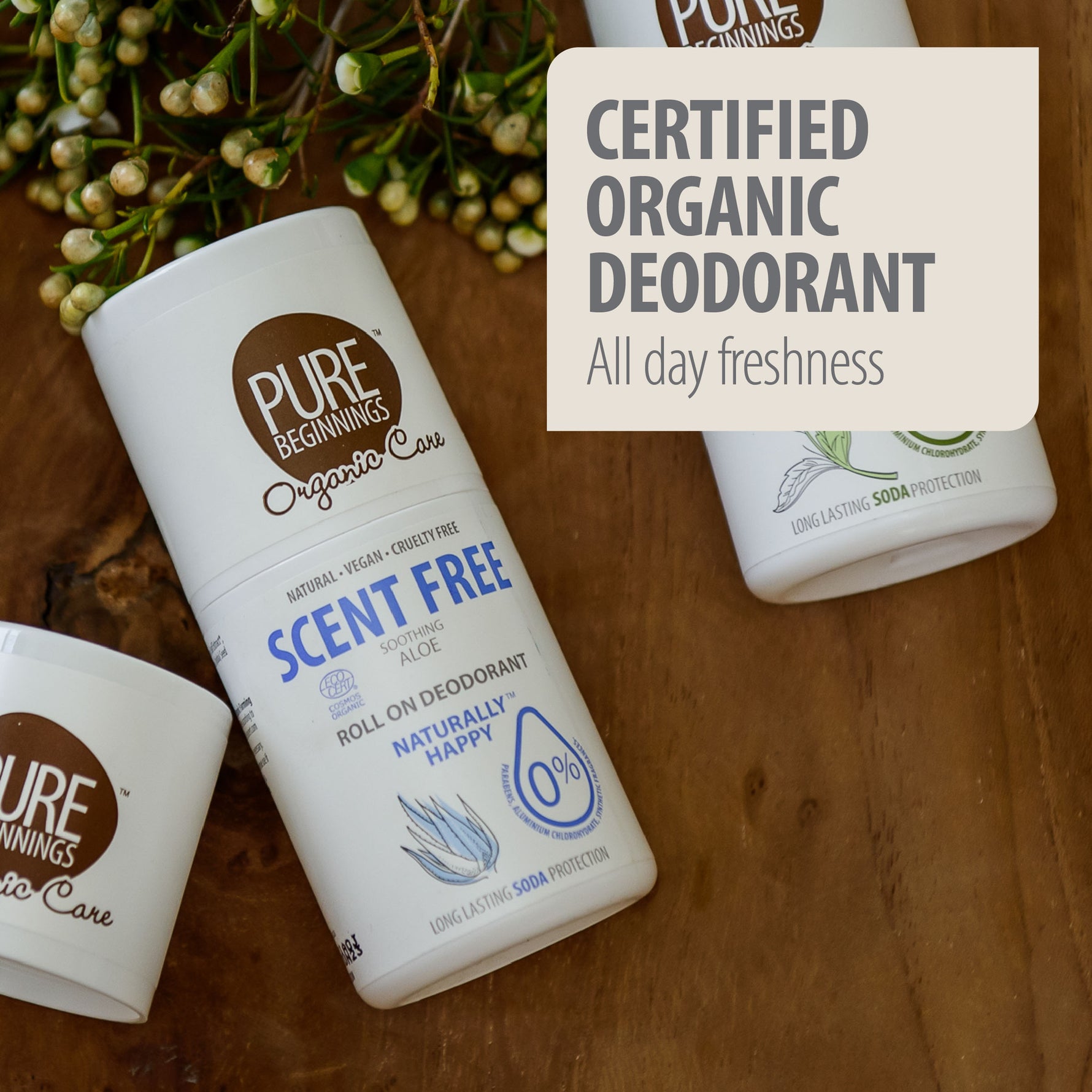 Unscented Natural Deodorant | Aluminium-Free & Fragrance-Free – Pure ...