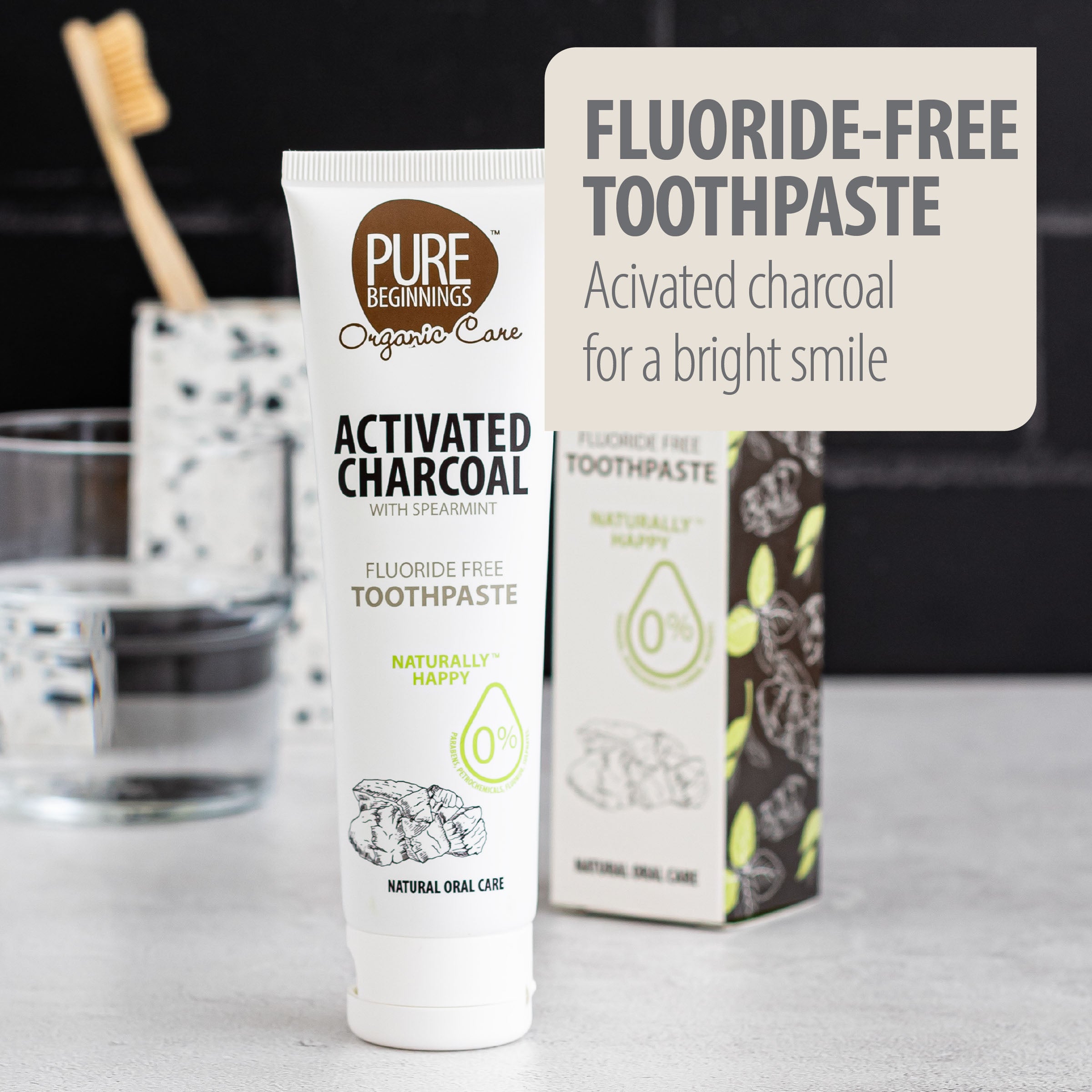 Activated Charcoal Toothpaste | Fluoride-Free Clean – Pure Beginnings
