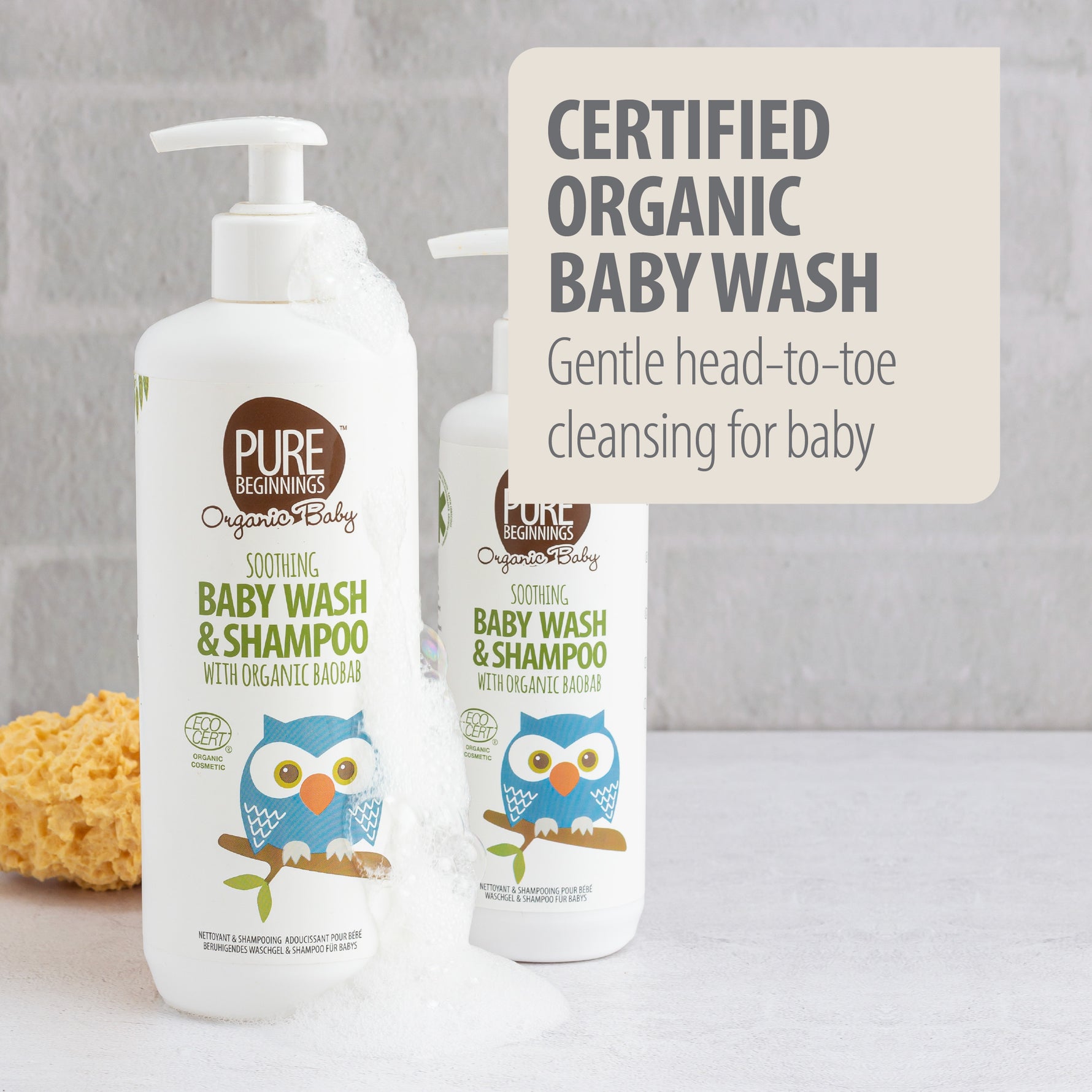 Organic Baby Wash & Shampoo | SLS-Free & Safe for Newborns – Pure ...